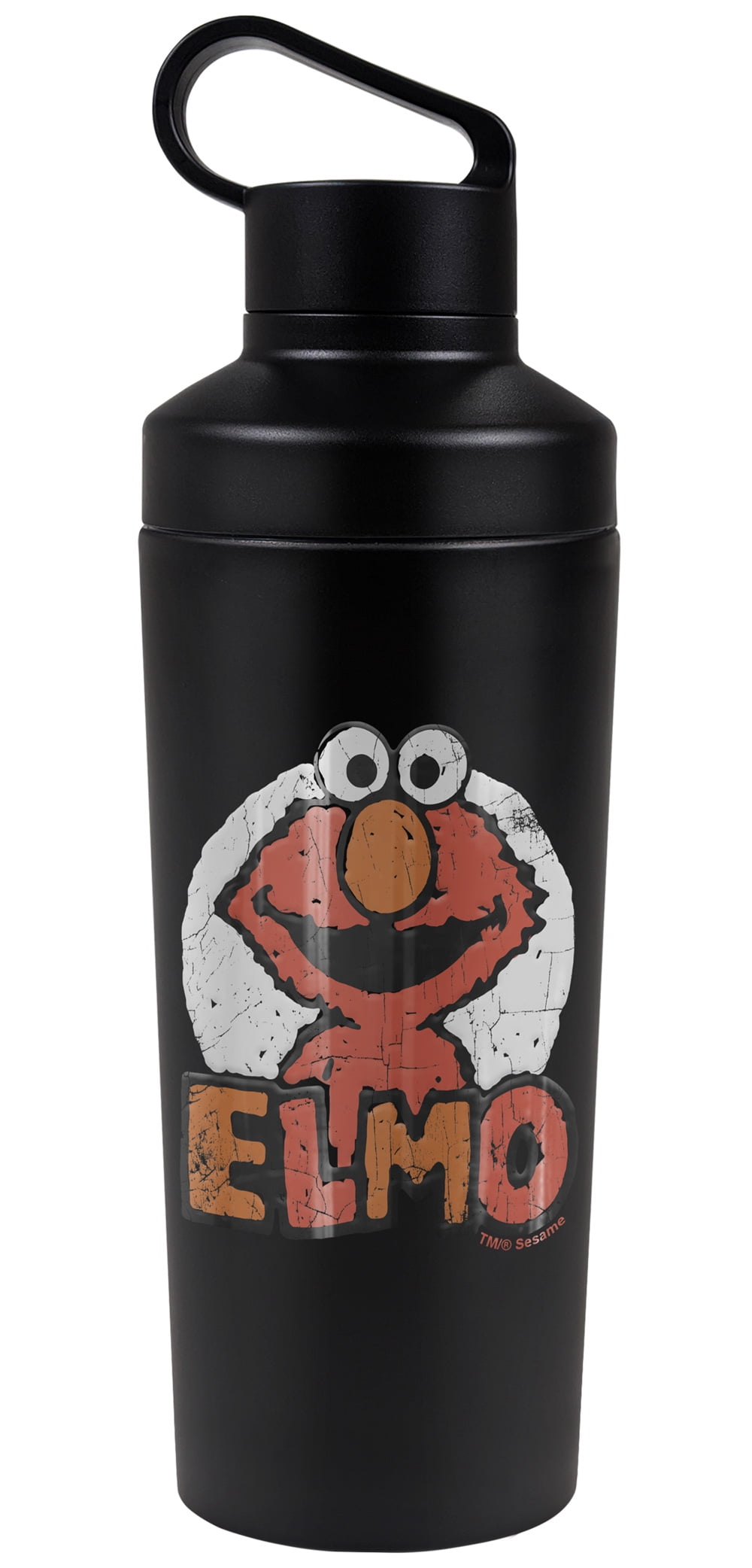 Sesame Street Official Elmo Name 18 oz Insulated Water Bottle, Leak ...