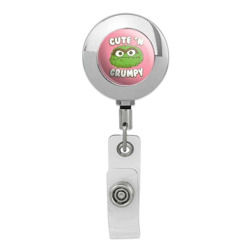 Sesame Street Oscar Cute 'n Grumpy Retractable Reel Premium Metal ...