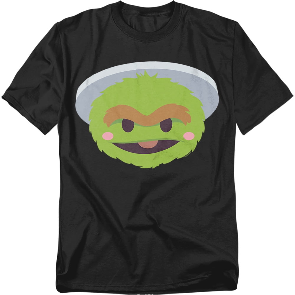 Sesame Street T-Shirt Oscar The Grouch Kawaii Face Unisex Graphic Tee ...