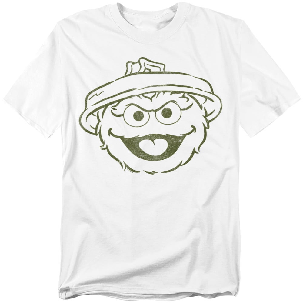 Sesame Street T-Shirt Oscar The Grouch Mono Unisex Graphic Tee for Men ...