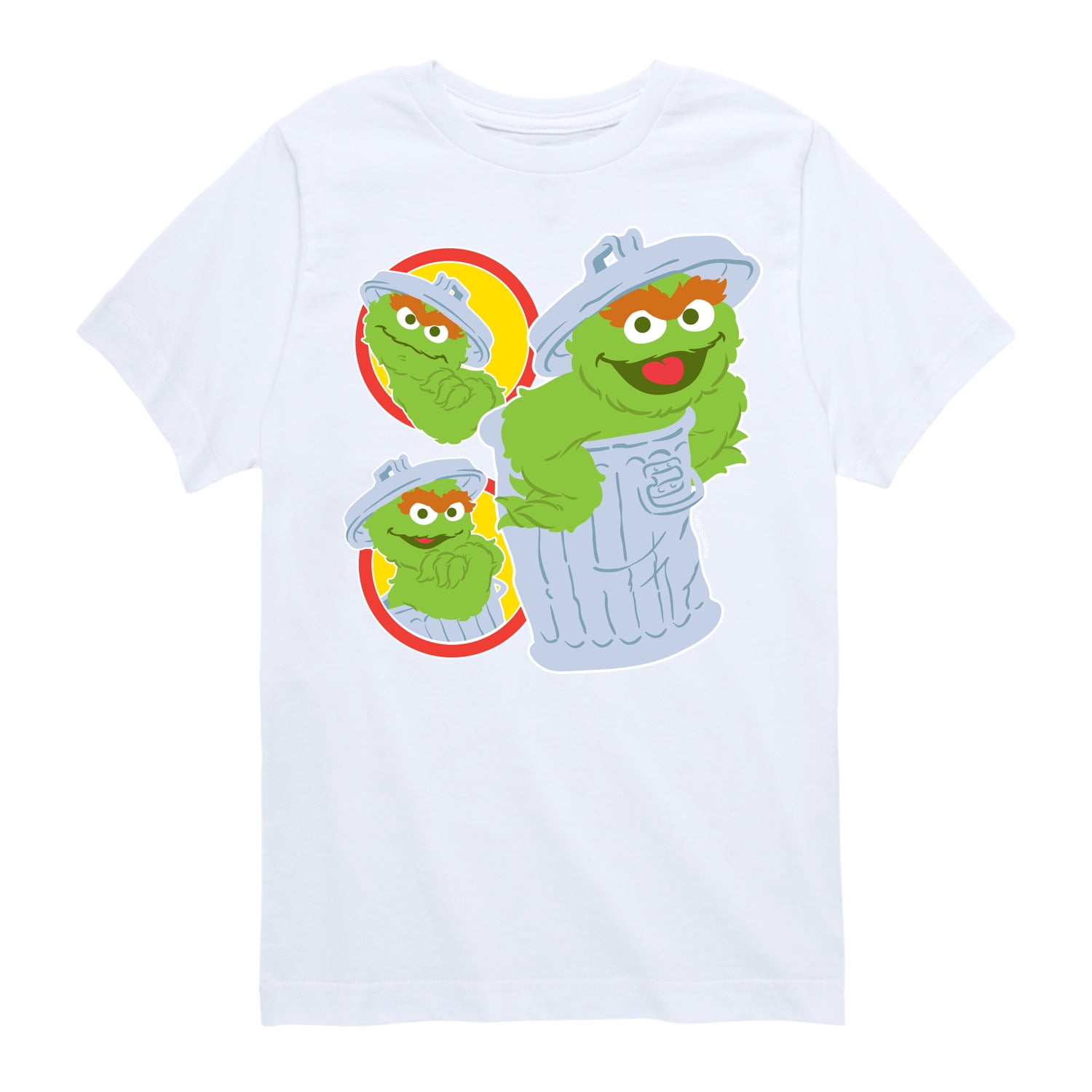 Sesame Street - Oscar Trash Can - Toddler and Youth Short Sleeve ...