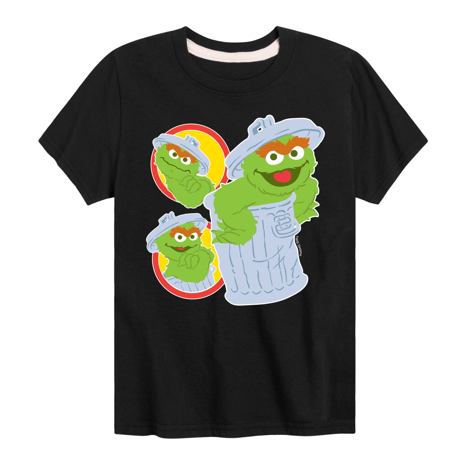 Sesame Street - Oscar Trash Can - Toddler and Youth Short Sleeve ...