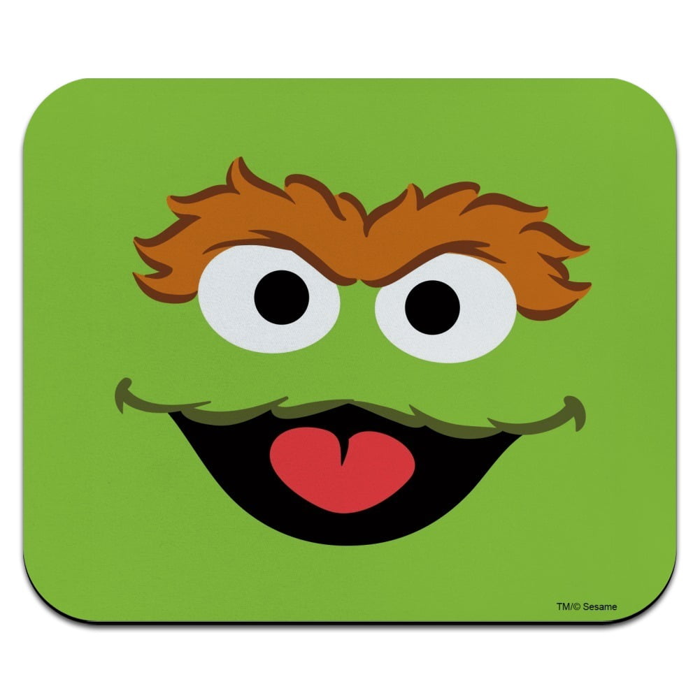 Sesame Street Oscar the Grouch Face Low Profile Thin Mouse Pad Mousepad ...