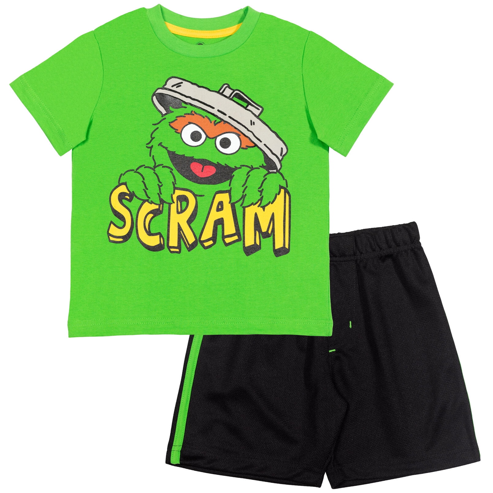 Sesame Street Oscar the Grouch Toddler Boys T-Shirt and Mesh Shorts ...