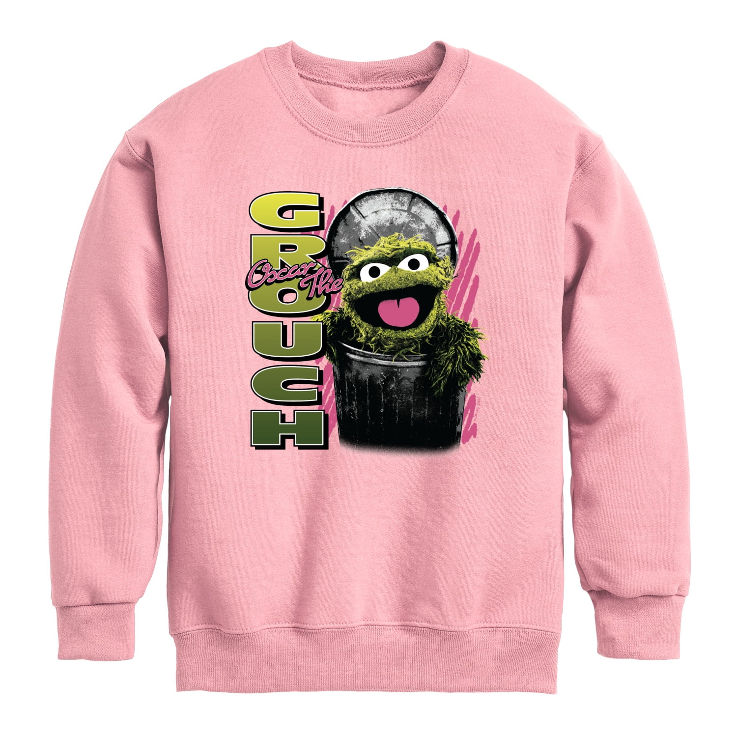 Sesame Street - Oscar the Grouch - Youth Crew Fleece Sweatshirt ...
