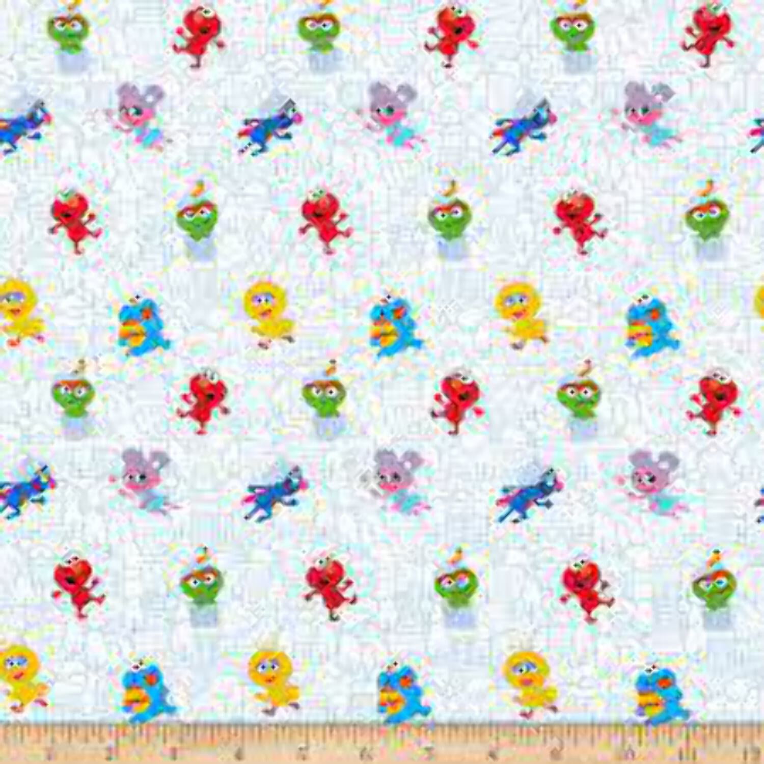 Sesame Street Outline Characters Cotton Fabric by the Yard - Walmart.com