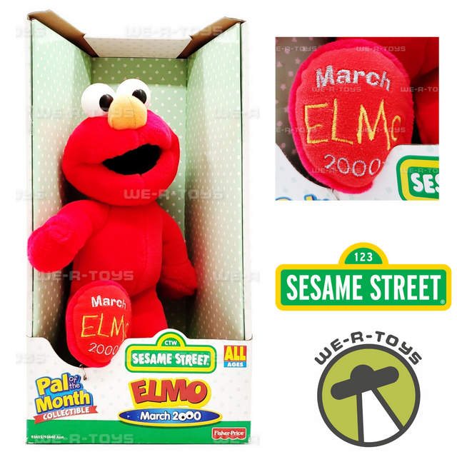 Sesame Street Pal of The Month Collectible March 2000 Elmo Plush ...
