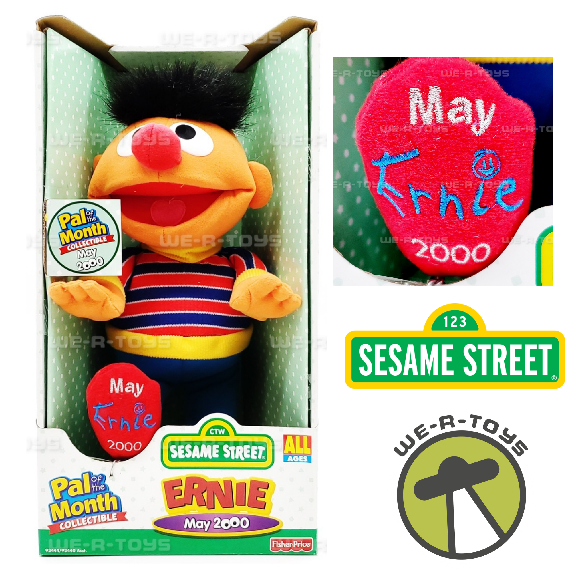 Sesame Street Pal of The Month Collectible May 2000 Ernie Plush ...