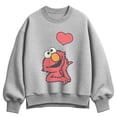 Sesame Street - Pastel Elmo Heart - Women's Oversized Fleece Crew ...