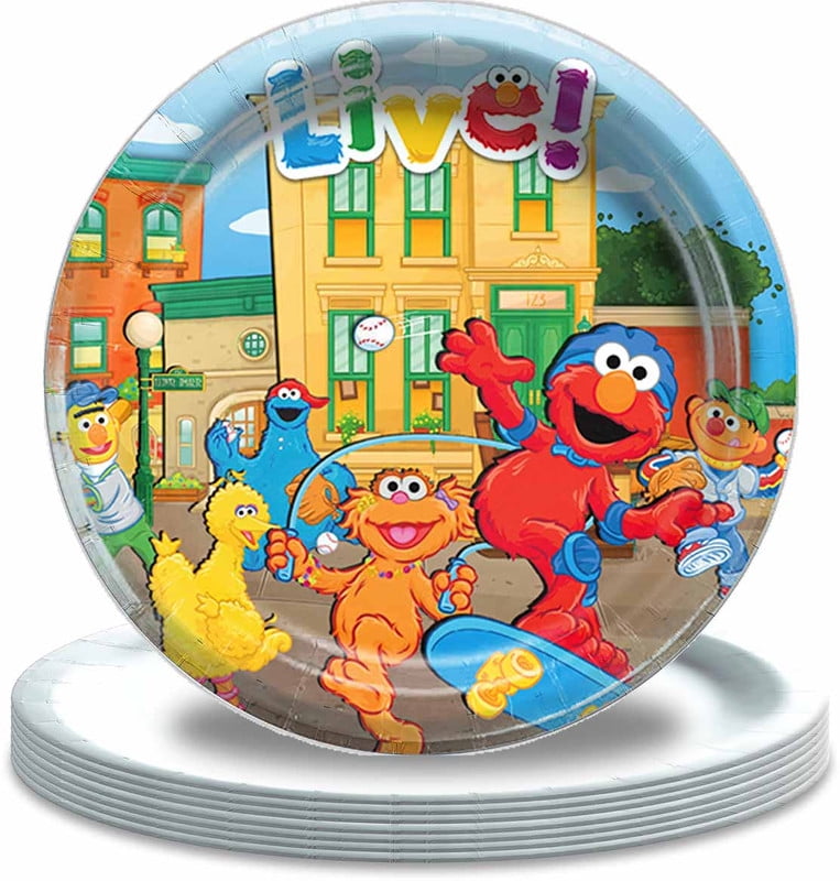 Sesame Street Plates Party Supplies Birthday Dinnerware Decorations ...