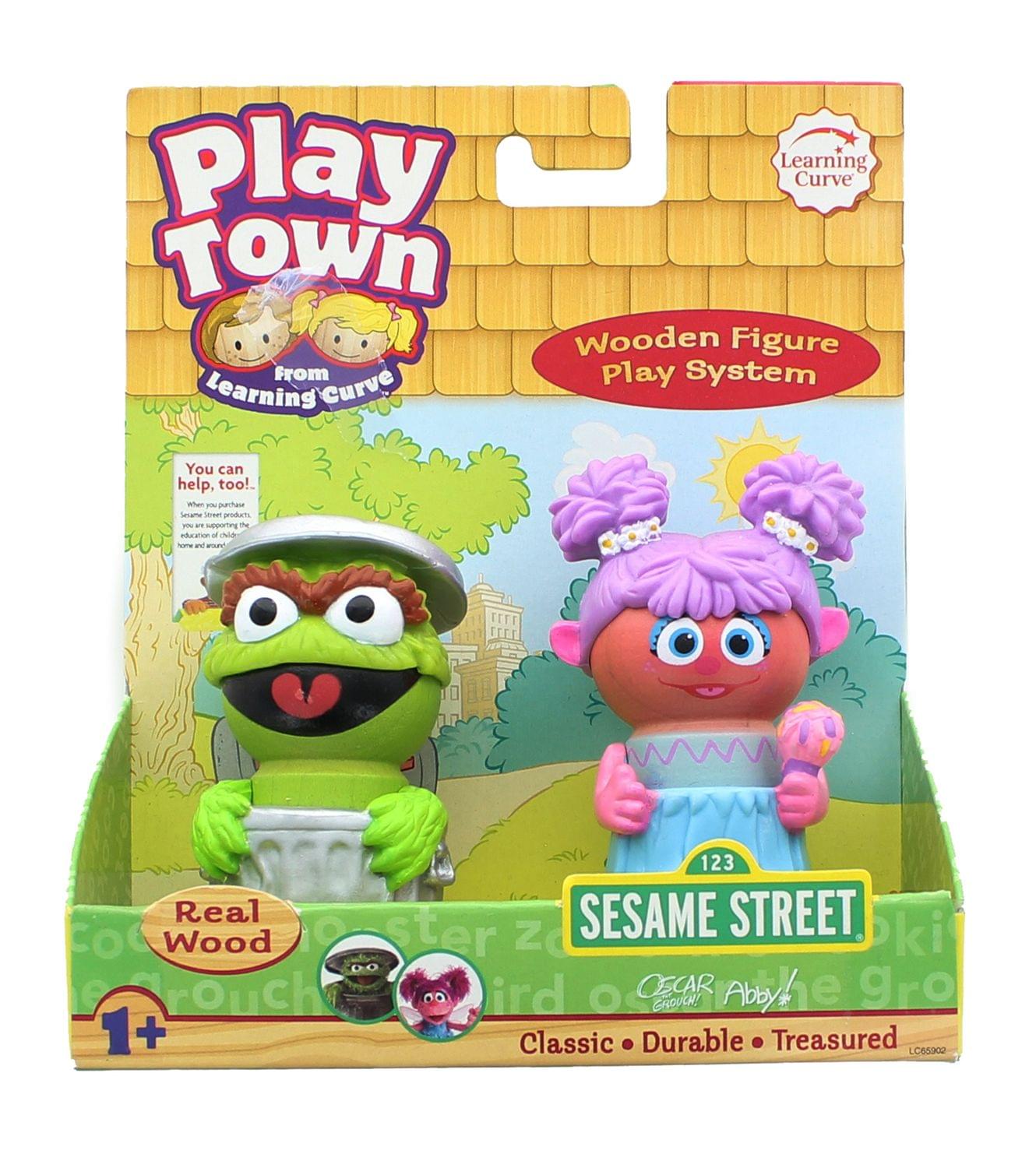 Sesame Street Play Town Learning Curve Real Wood Figure 2 Pack - Oscar ...