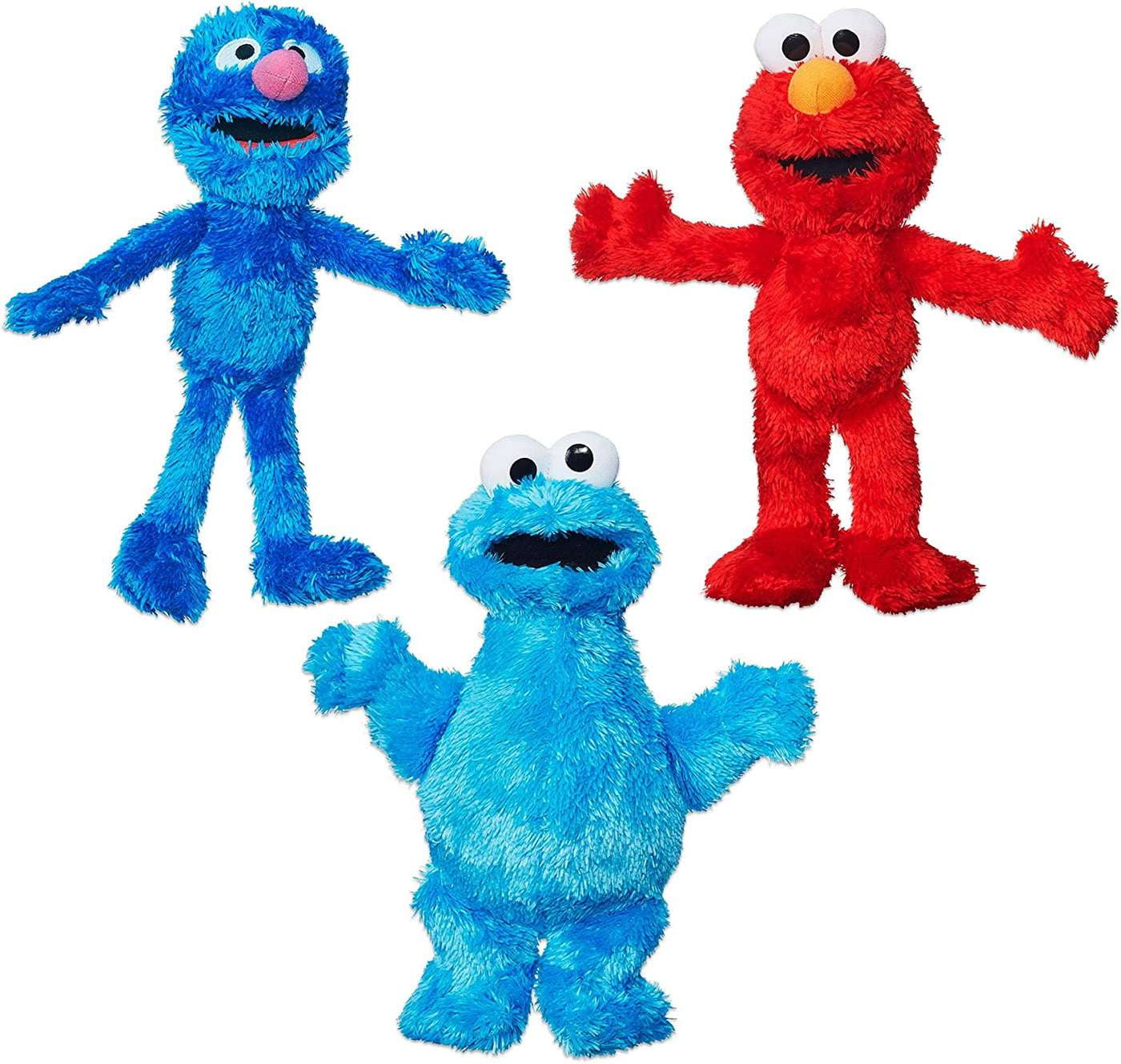 Sesame Street Plush Bundle featuring Elmo, Cookie Monster and Grover ...