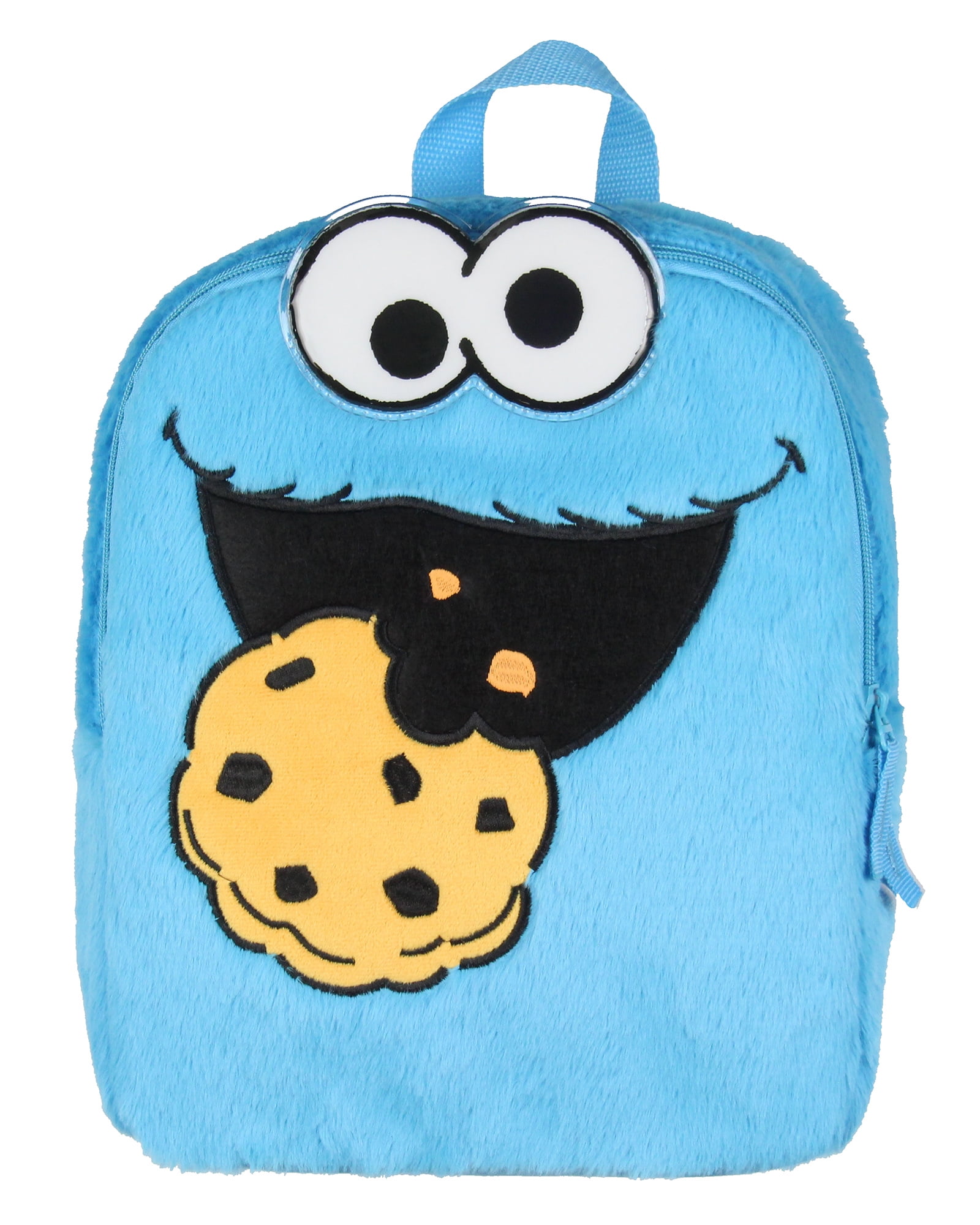 Sesame Street Plush Cookie Monster Smile Face 12 Inch Backpack For ...