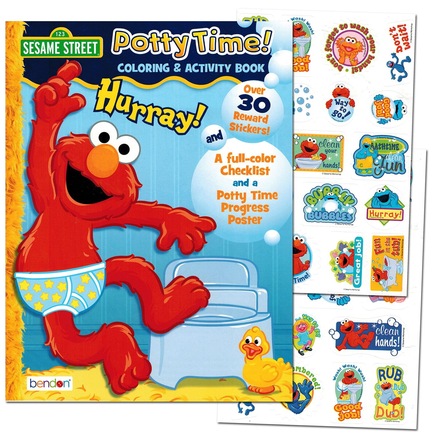 Sesame Street "Potty Time" Potty Training Coloring and Activity Set ...