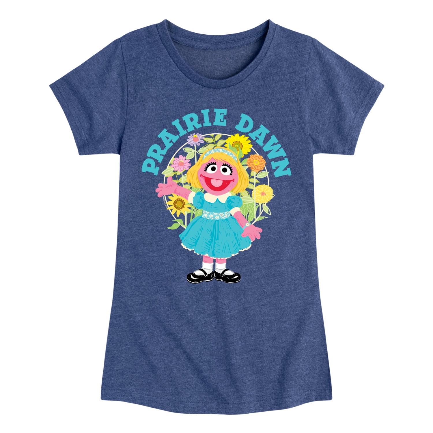 Sesame Street - Prairie Dawn - Girls Fitted Short Sleeve Graphic T ...