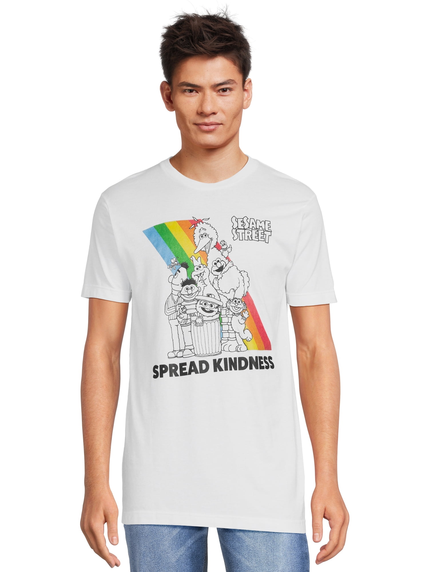 Sesame Street Pride Men's & Big Men's Graphic Tee Shirt, Sizes S - 3XL ...