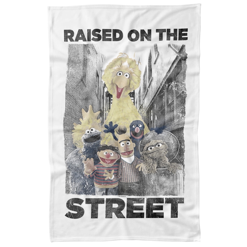 Sesame Street Raised On The Streets Officially Licensed Fleece Blanket ...