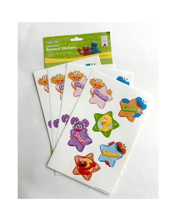 Sesame Street Reward Stickers (4 sheets / 24 stickers) - Walmart.com