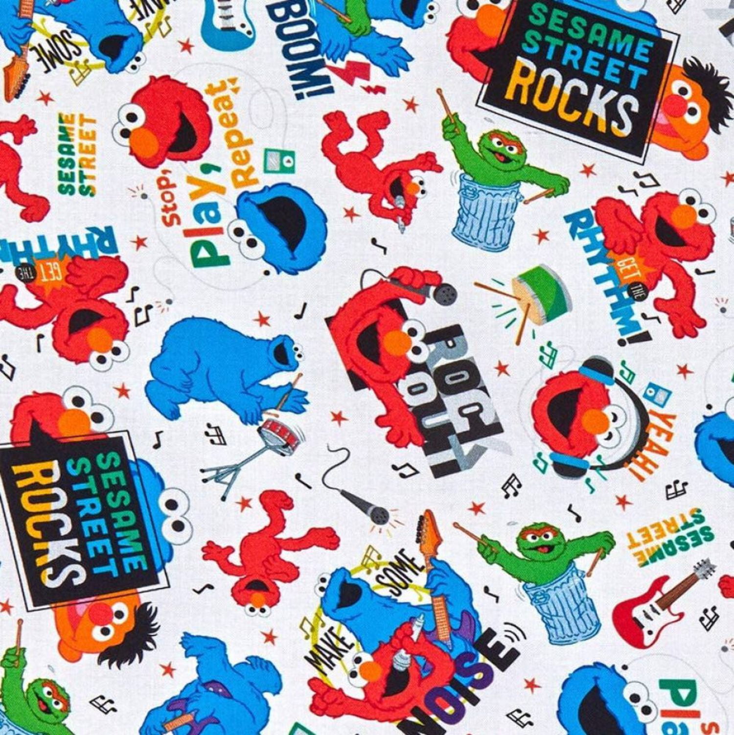 Sesame Street Rocks Cotton Fabric - Walmart.com