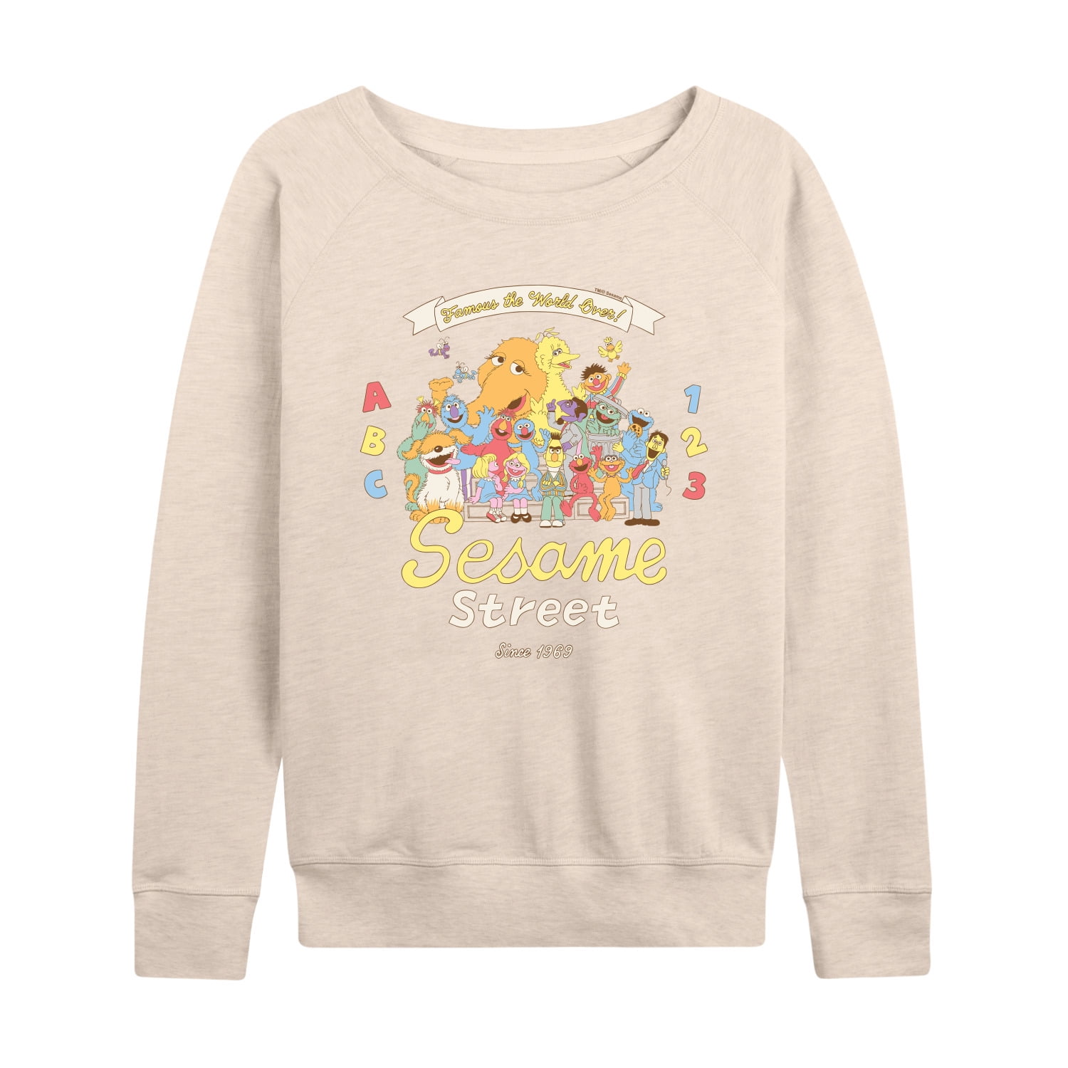 Sesame Street - SS Famous Group - Women's French Terry Long Sleeve ...