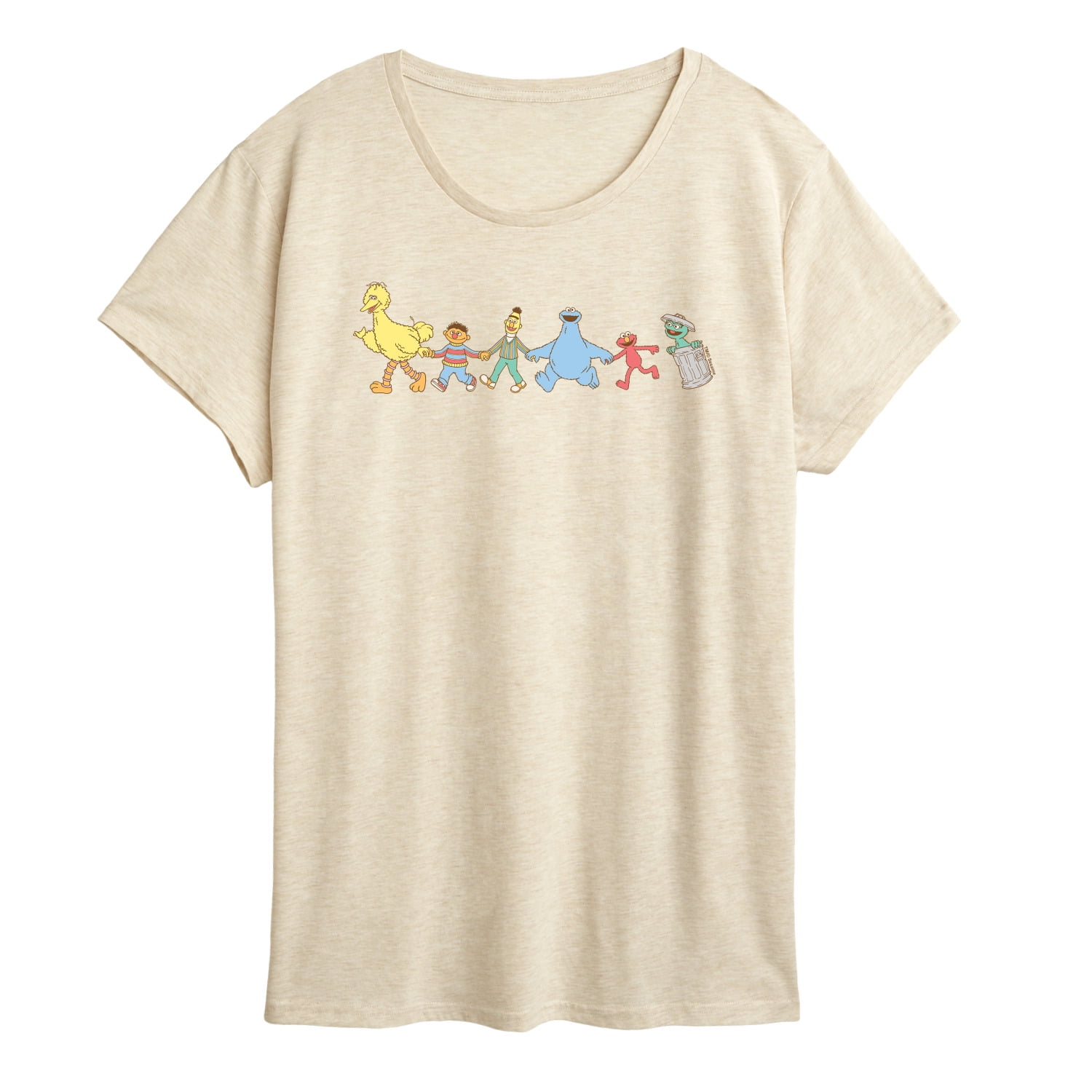 Sesame Street - SS Group Muted - Women's Short Sleeve Graphic T-Shirt ...
