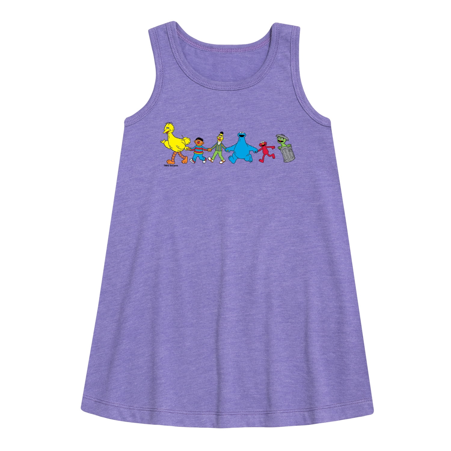 Sesame Street - SS Group -Toddler And Youth Girls Short Sleeve Aline ...