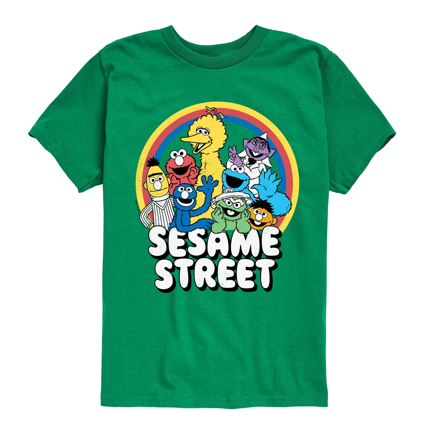 Sesame Street - Sesame Group Rainbow - Toddler and Youth Short Sleeve ...