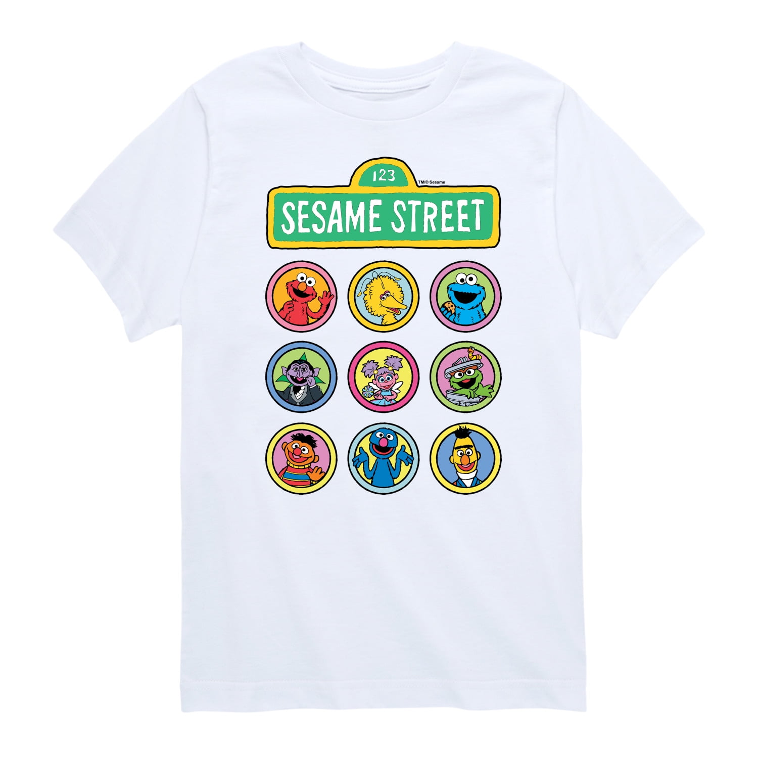 Sesame Street - Sesame Street Character Grid - Toddler and Youth Short ...