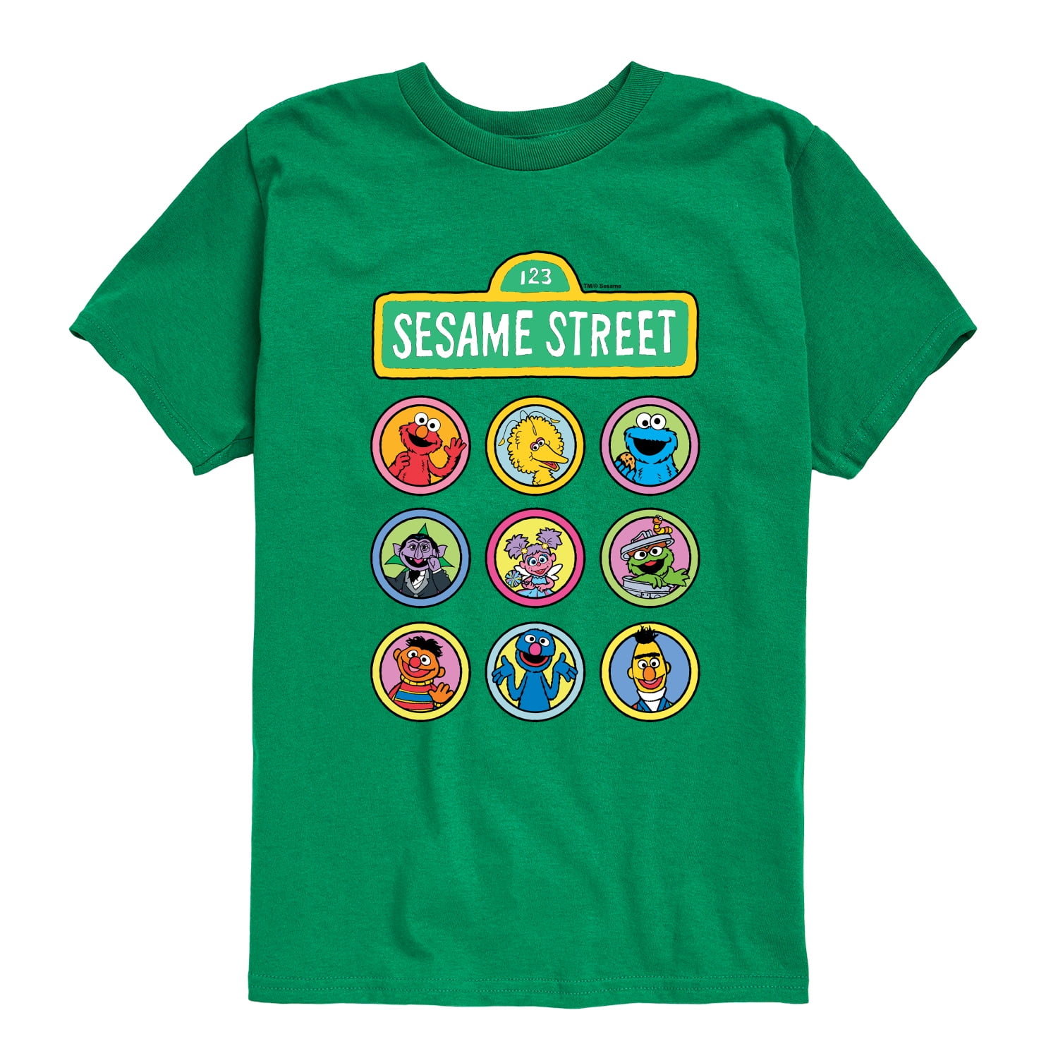 Sesame Street - Sesame Street Character Grid - Toddler and Youth Short ...