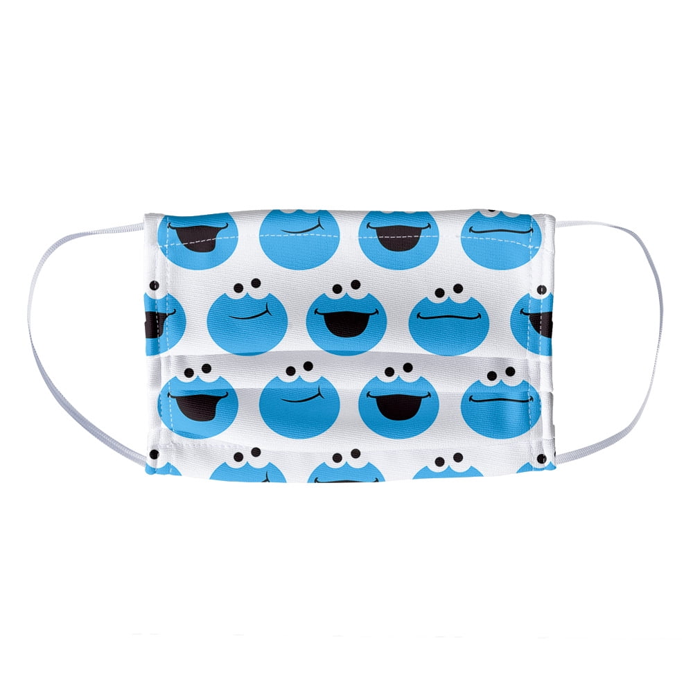 Sesame Street Simple Cookie Pattern 1-Ply Reusable Face Mask Covering ...