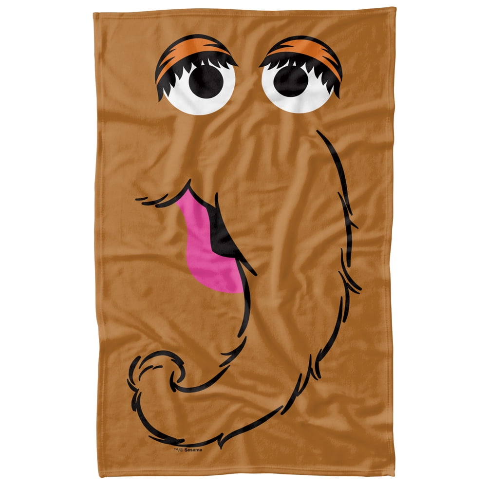 Sesame Street Snuffleupagus Face Officially Licensed Fleece Blanket 36 ...