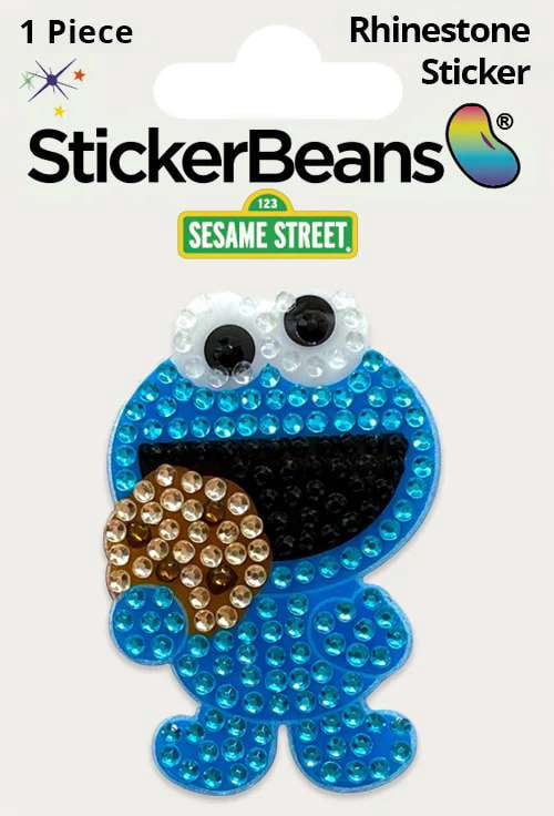 Sesame Street StickerBeans Cookie Monster Rhinestone Sticker - Walmart.com