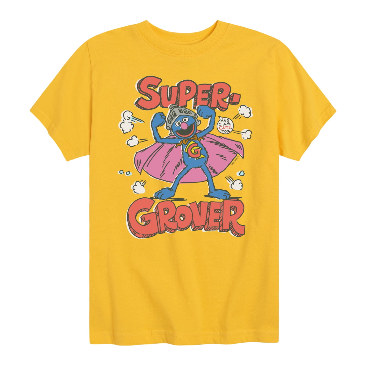 Sesame Street - Super Grover Cute - Toddler and Youth Short Sleeve ...