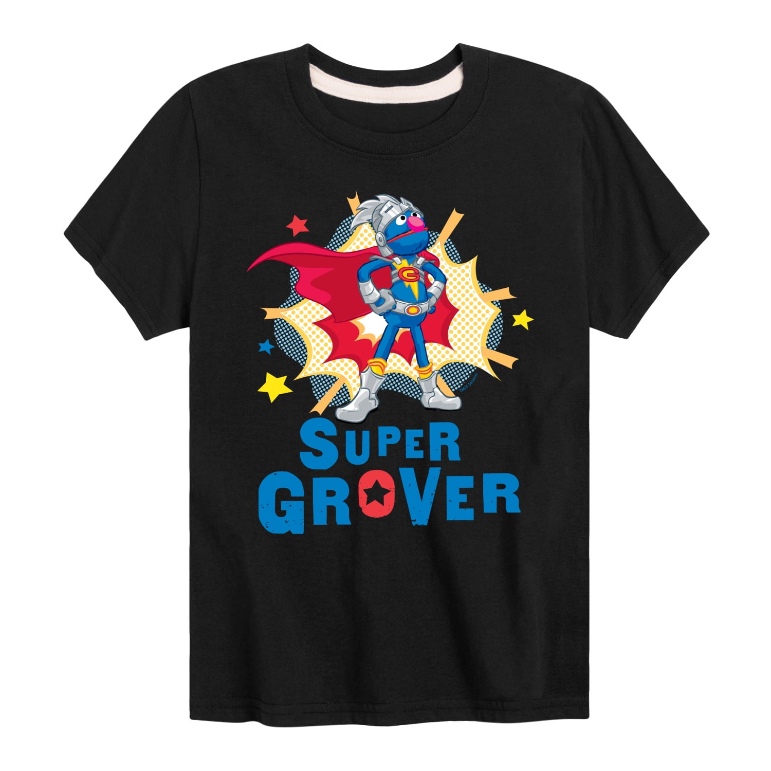 Sesame Street - Super Grover Pose - Toddler and Youth Short Sleeve ...