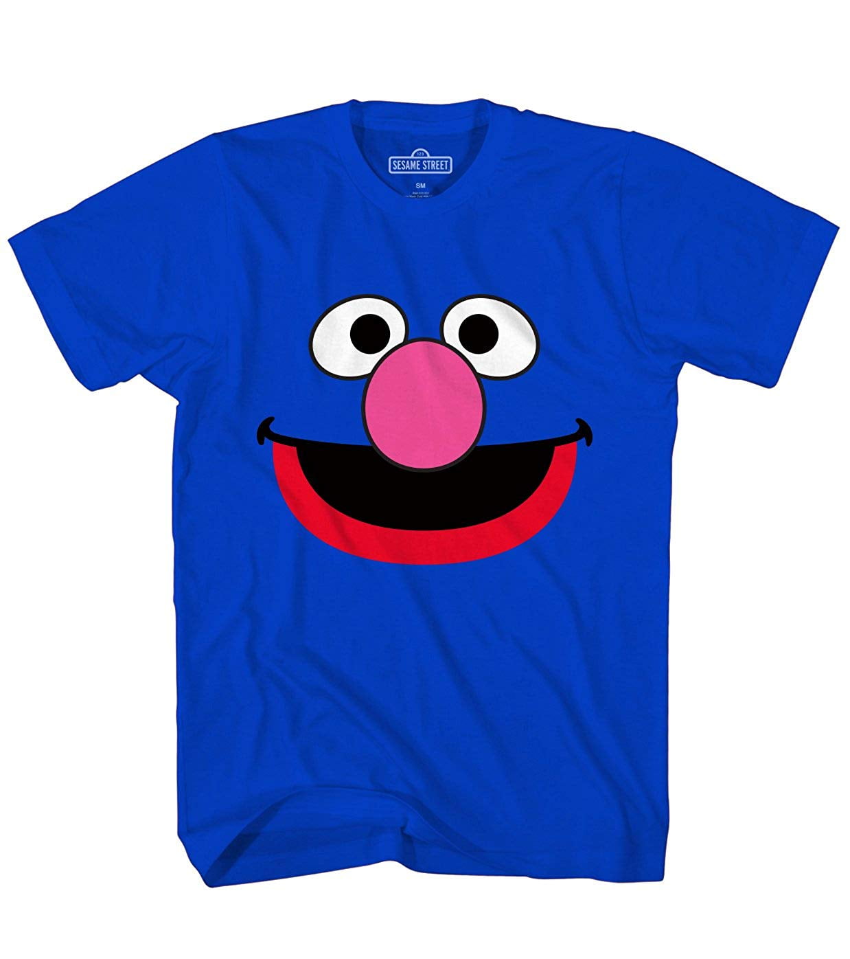Sesame Street Super Grover Shirt Monster Face Tee Adult Mens Graphic T ...