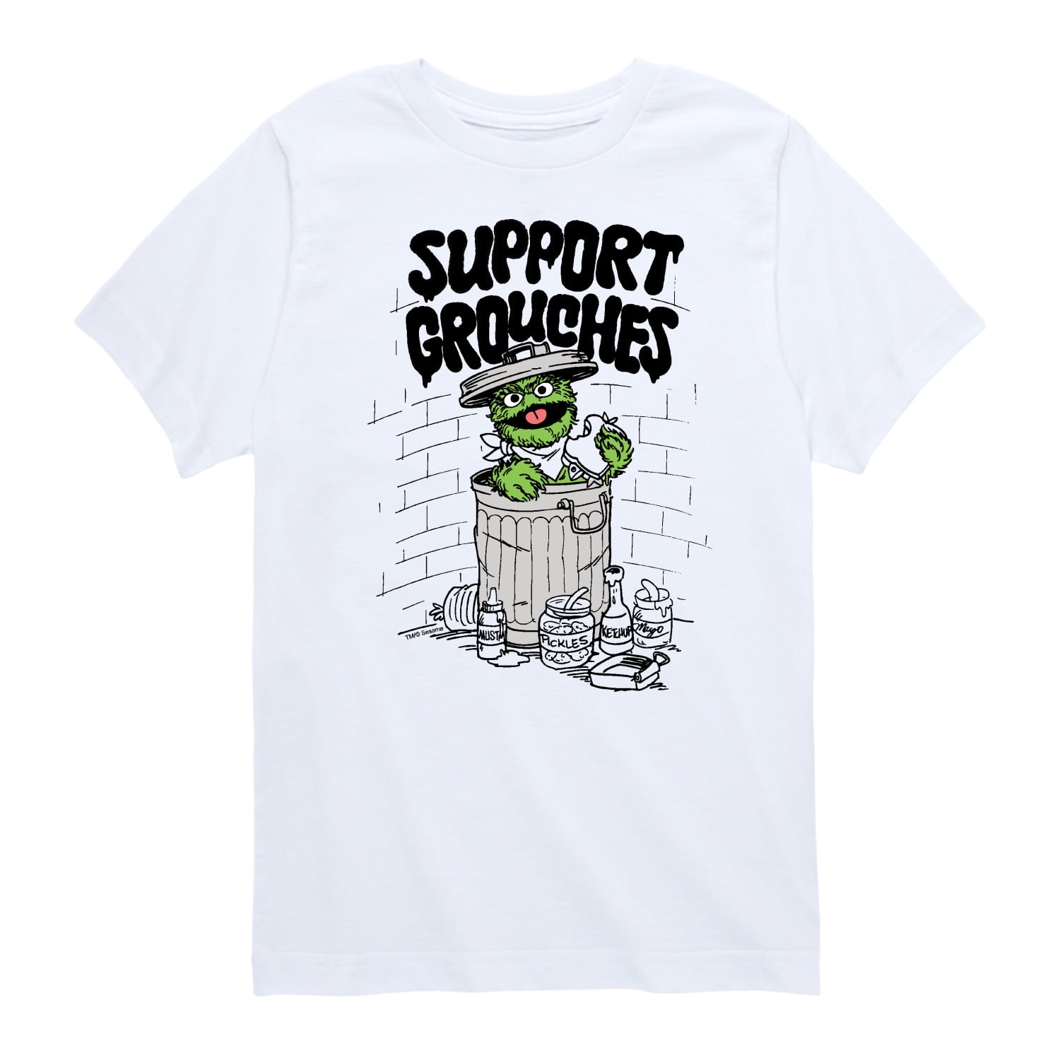Sesame Street - Support Grouches Oscar - Toddler and Youth Short Sleeve ...