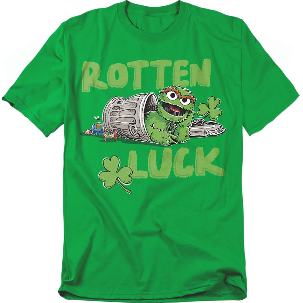Sesame Street T-Shirt Oscar The Grouch Rotten Luck Unisex Graphic Tee ...