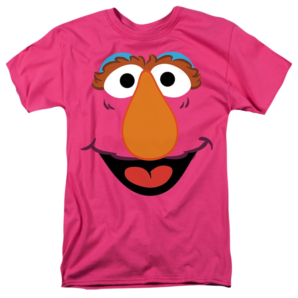 Sesame Street Telly Face Unisex Adult T Shirt, Hot Pink, Large ...