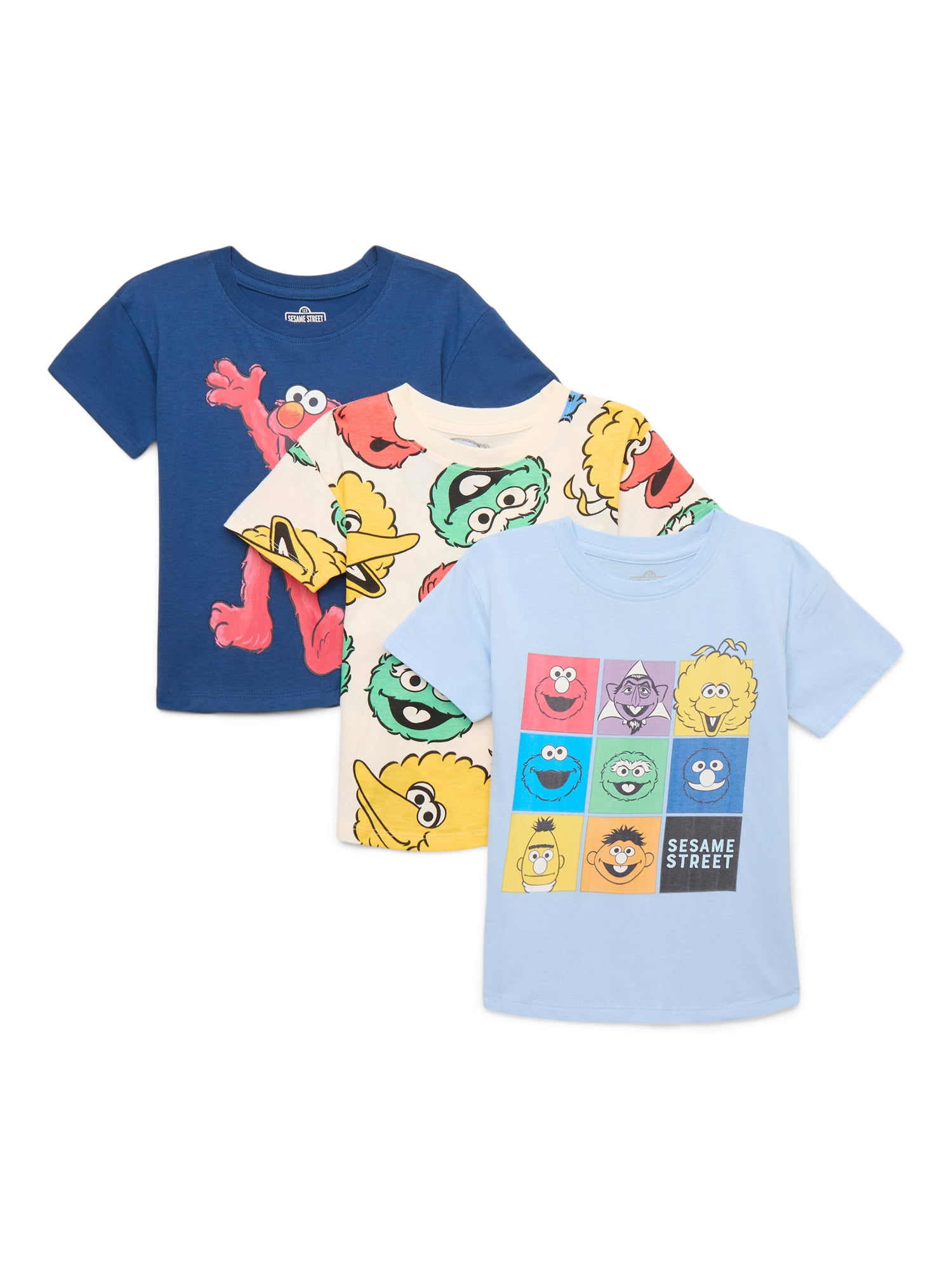 Sesame Street Toddler Boys & Girls Graphic Tee with Short Sleeves, 3 ...