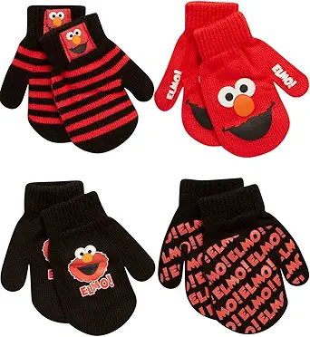 Sesame Street Toddler Boys’ Mittens – Elmo, Cookie Monster, Big Bird ...