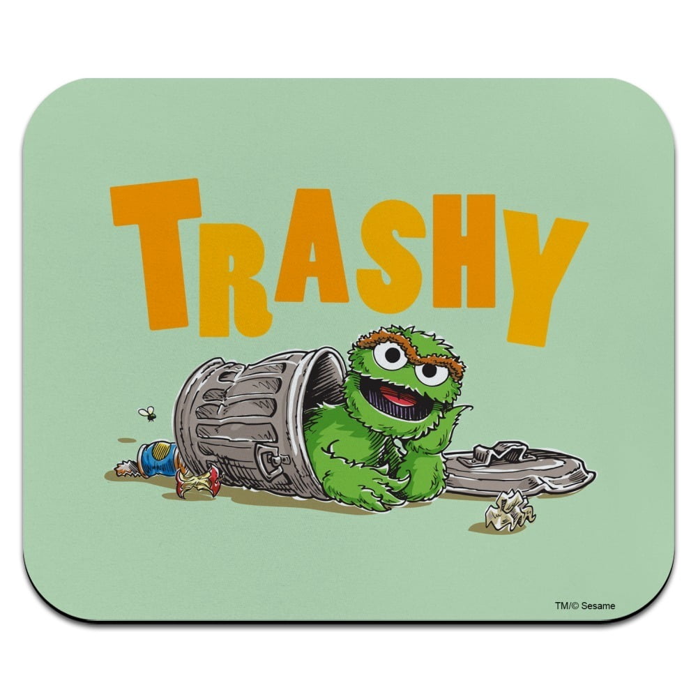Sesame Street Trashy Oscar the Grouch Low Profile Thin Mouse Pad ...