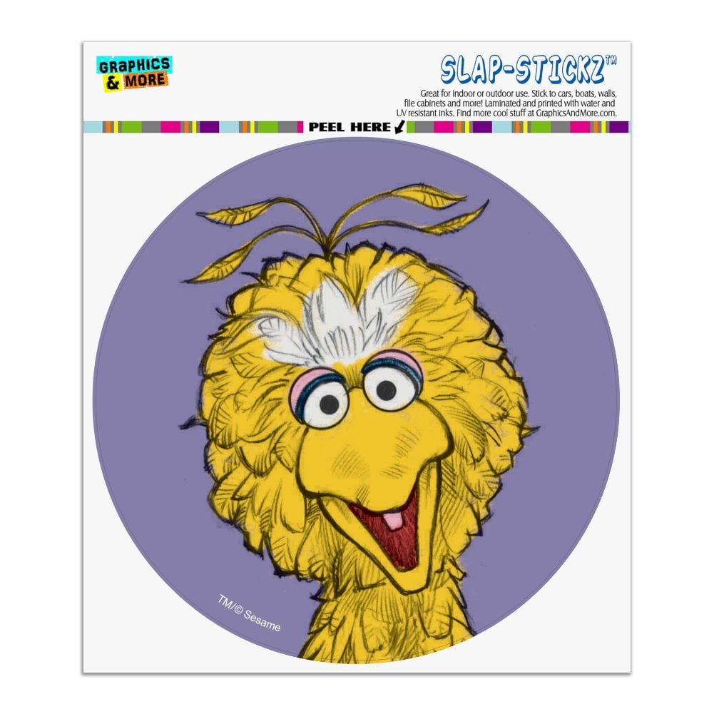 Sesame Street Vintage Big Bird Automotive Car Window Locker Circle ...