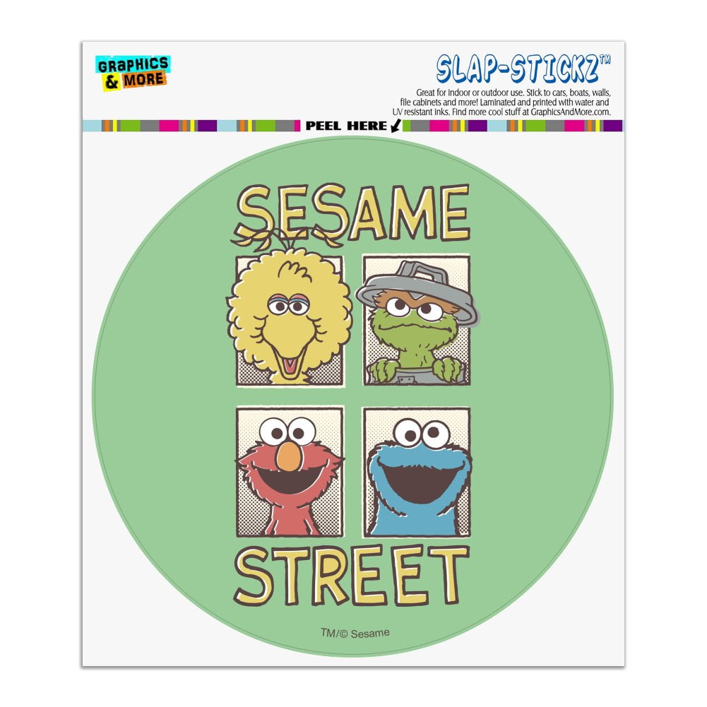 Sesame Street Vintage Comic Panels Automotive Car Window Locker Circle ...
