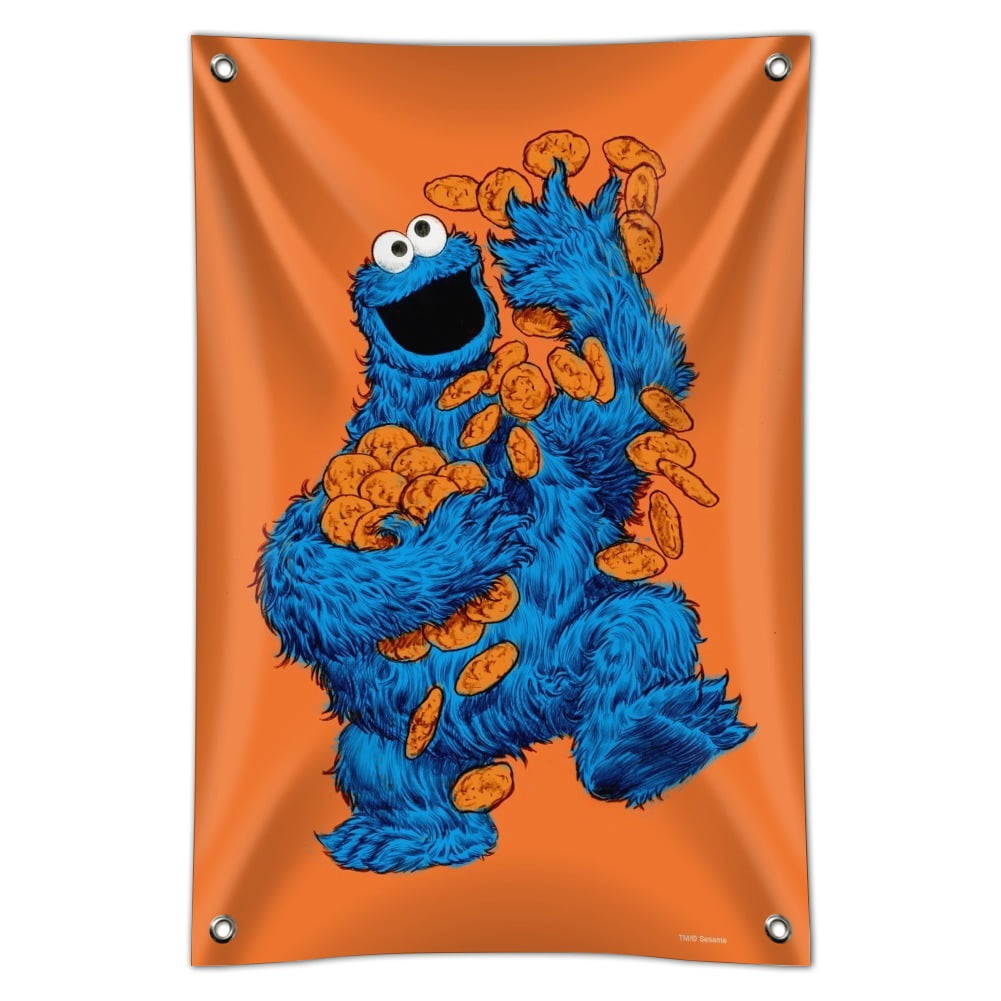 Sesame Street Vintage Cookie Monster Home Business Office Sign ...
