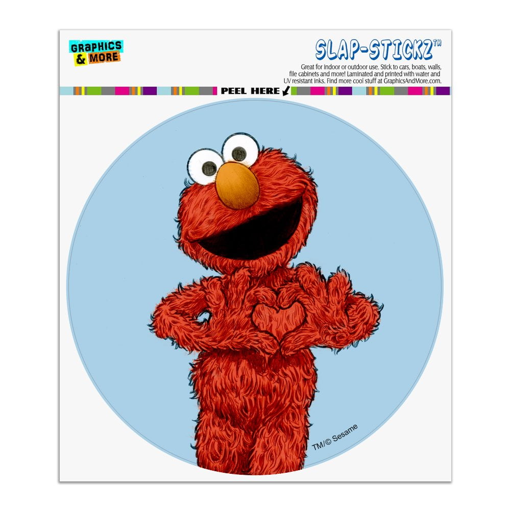 Sesame Street Vintage Elmo Automotive Car Window Locker Circle Bumper ...