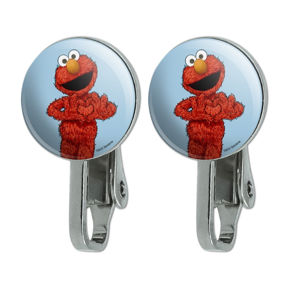 Sesame Street Vintage Elmo Novelty Clip-On Stud Earrings - Walmart.com