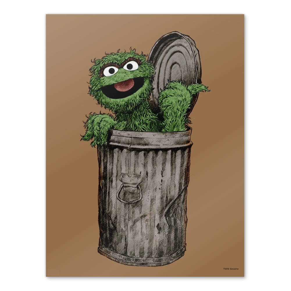 Sesame Street Vintage Oscar the Grouch Home Business Office Sign ...