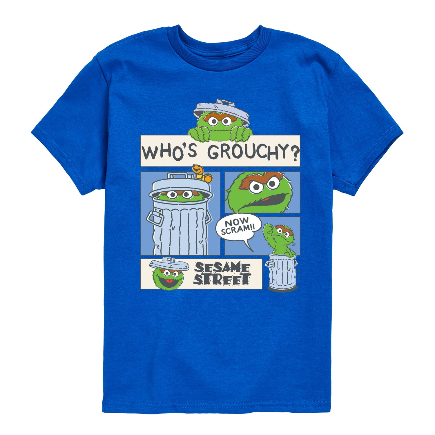 Sesame Street - Whos Grouchy - Toddler and Youth Short Sleeve Graphic T ...