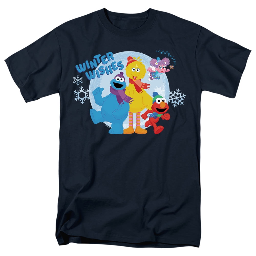 Sesame Street Winter Wishes Elmo, Cookie Monster, Big Bird Unisex Adult ...