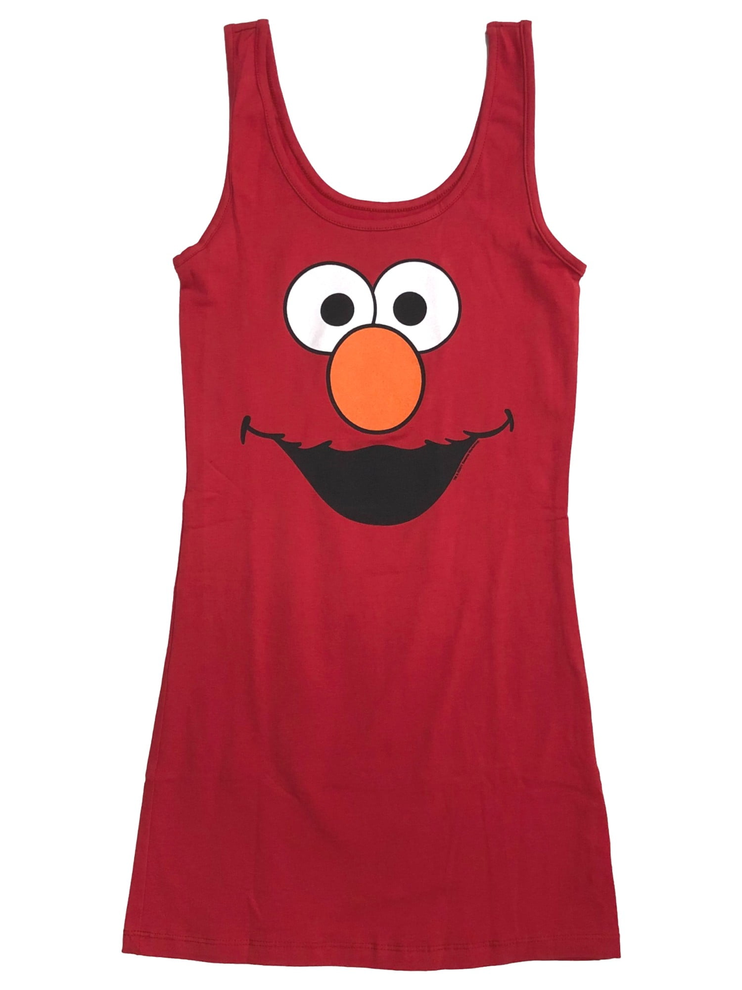 Sesame Street Womens Red Slim Fit Stretchy Elmo Tank Dress Medium ...